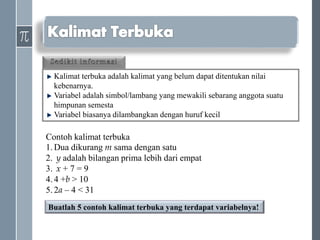 Persamaan linear satu variabel | PPTX
