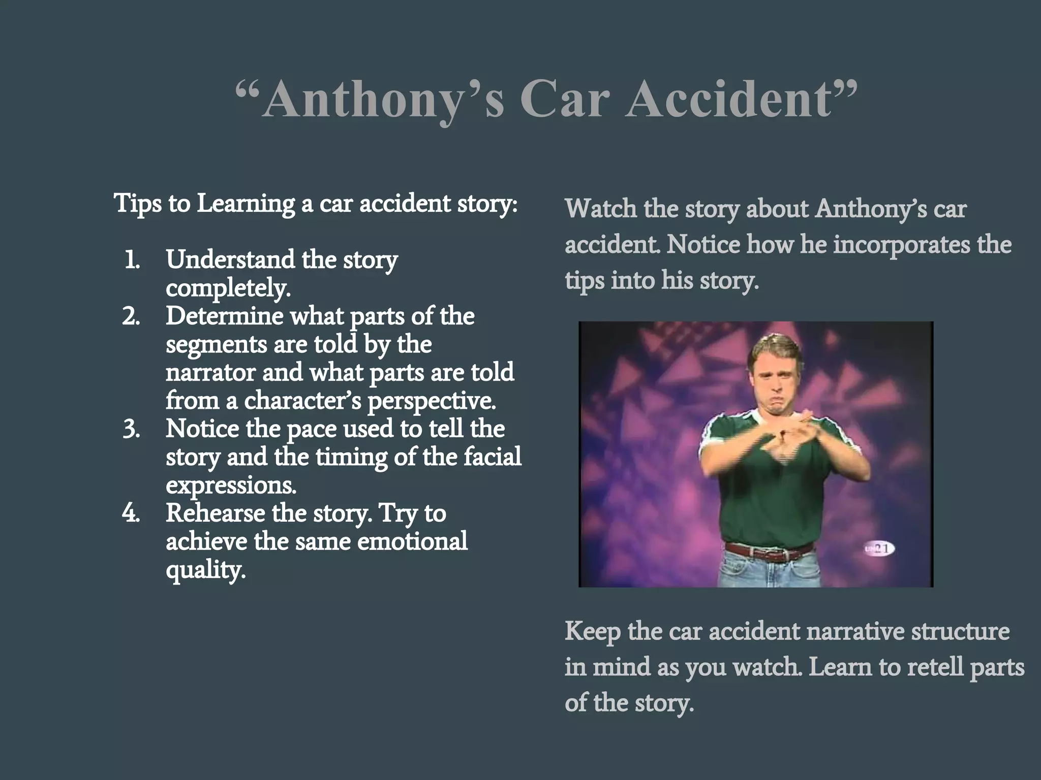 4d. Telling About Accidents - Moving Violations and Car Accidents | PDF