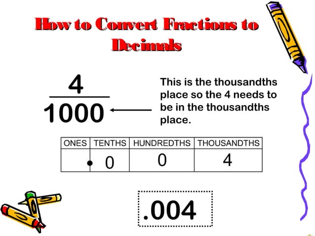 4d. fraction to decimal | PPT