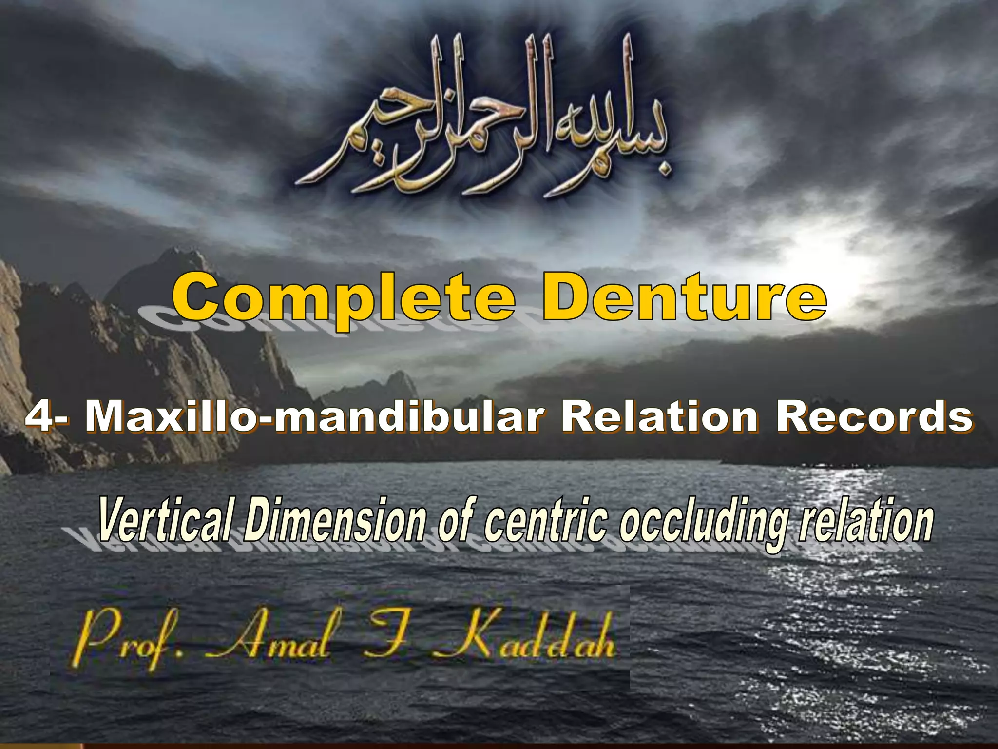 Clinical Steps for Complete Denture Construction -Steps of recording ...