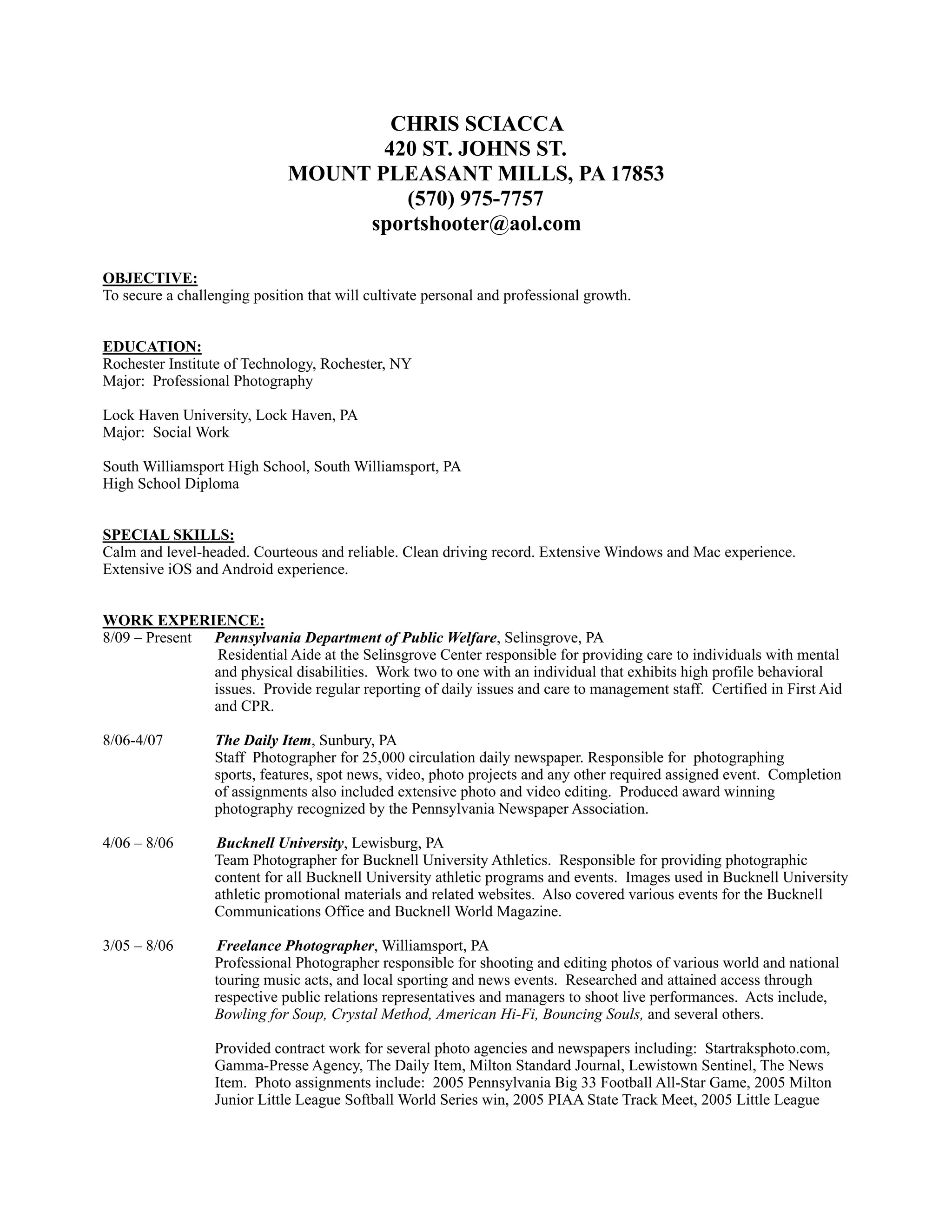 Chris_Sciacca_resume_2016p | PDF Chris_Sciacca_resume_2016p | PDF
