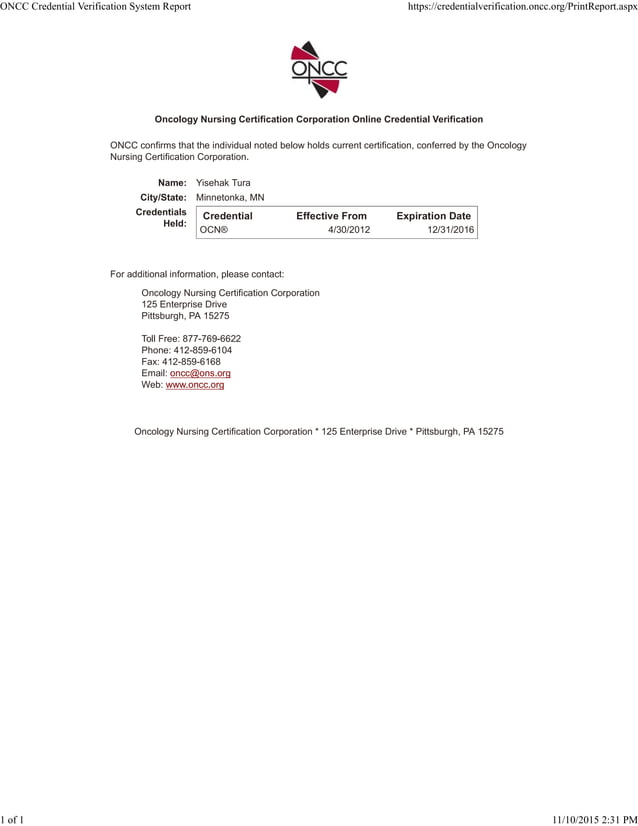 OCN credential | PDF