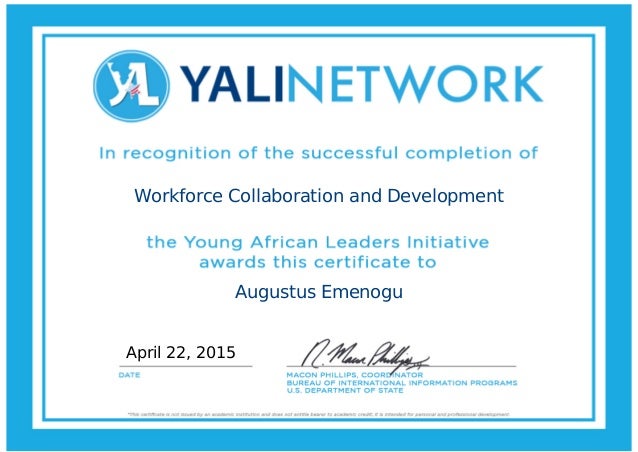 Workforce Collaboration and Development YALI_Certificate
