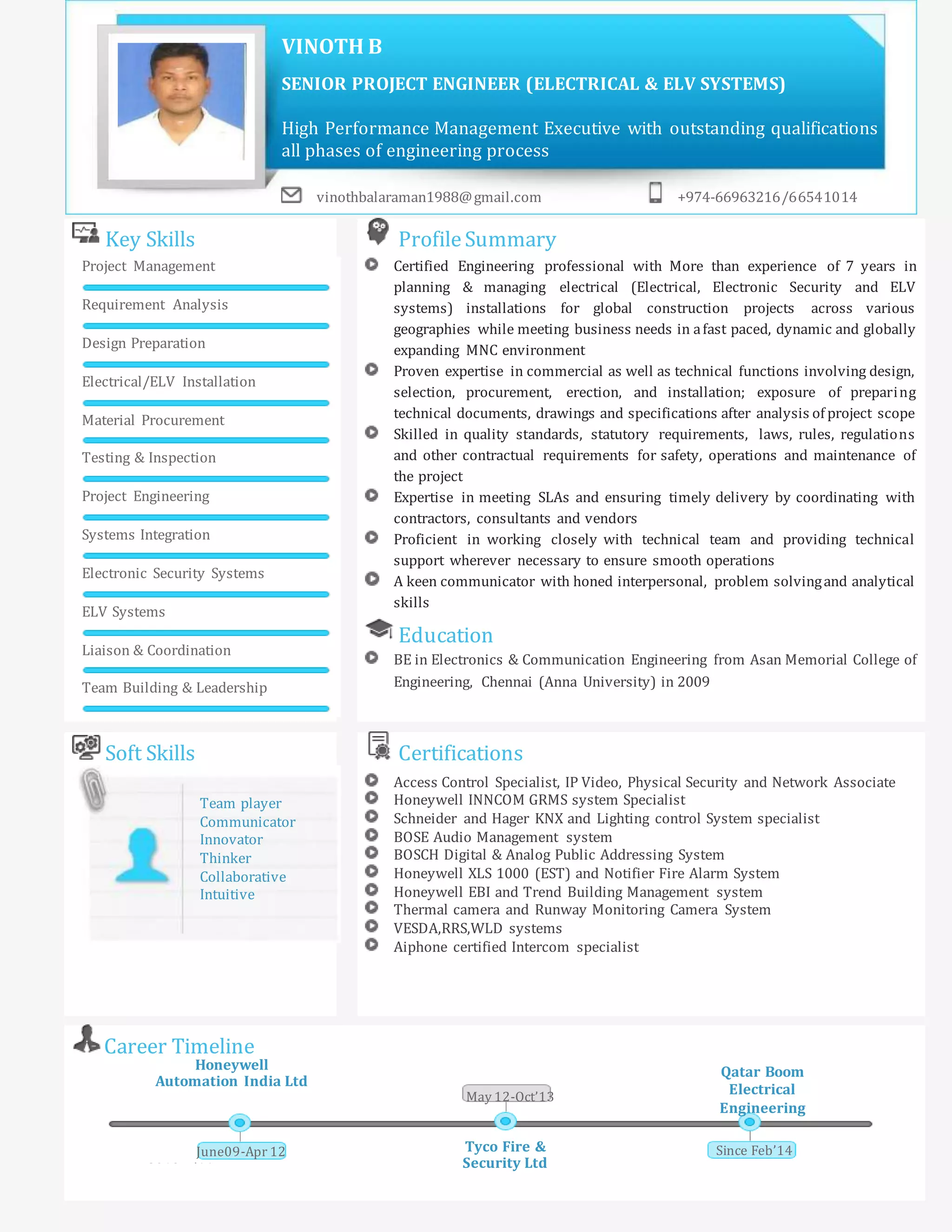 Vinoth ELV CV | DOCX