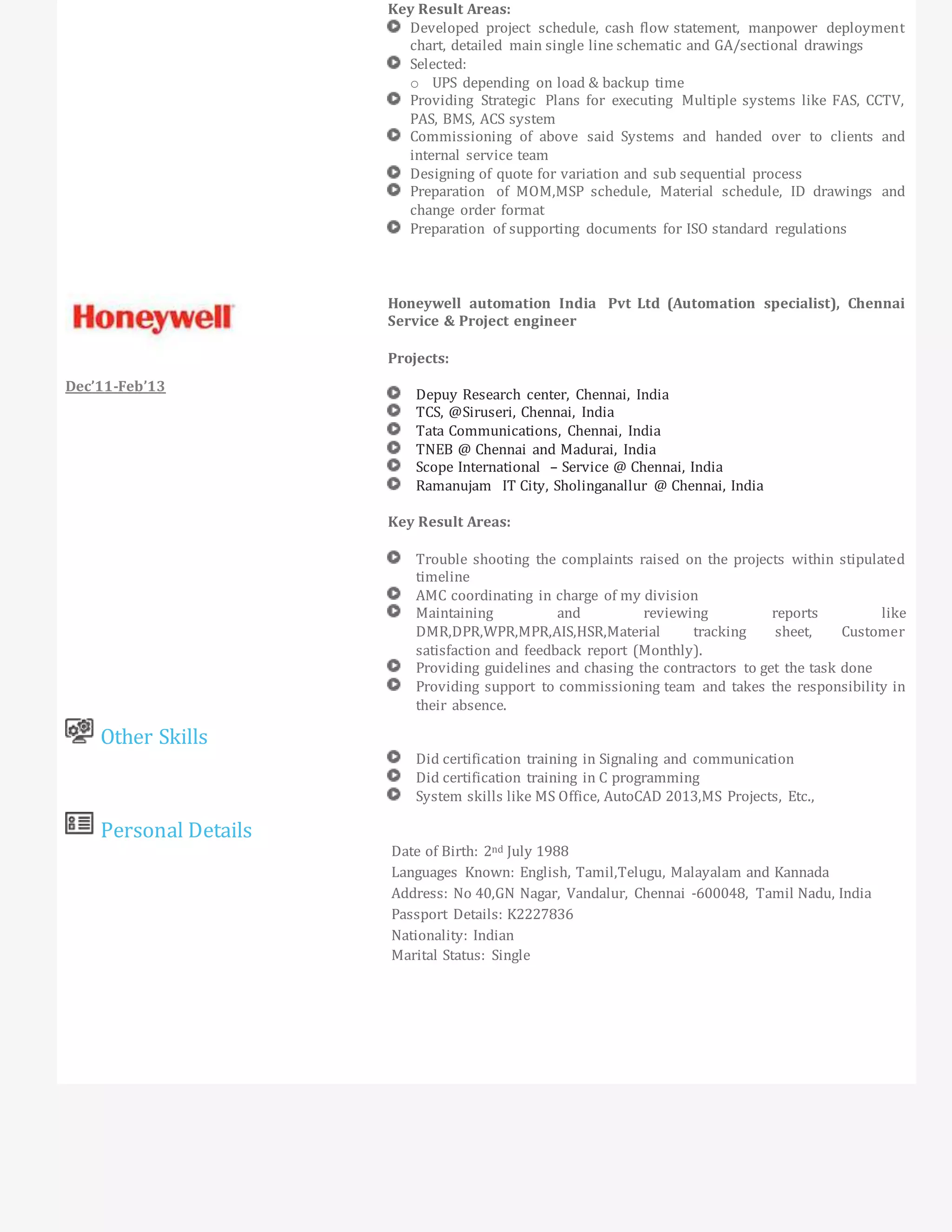 Vinoth ELV CV | DOCX