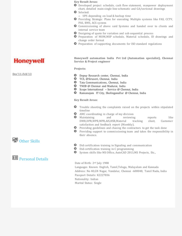 Vinoth ELV CV | DOCX