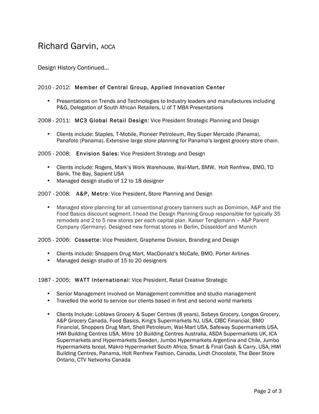 2016 Revised Resume - Richard Garvin resume | PDF