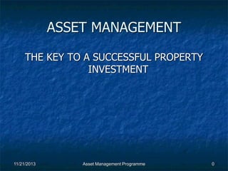 Asset Management General Outline | PPT