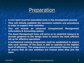 Asset Management General Outline | PDF