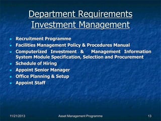 Asset Management General Outline | PPT