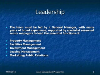 Asset Management General Outline | PDF