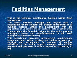 Asset Management General Outline | PPT