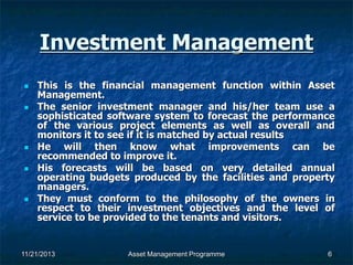 Asset Management General Outline | PDF
