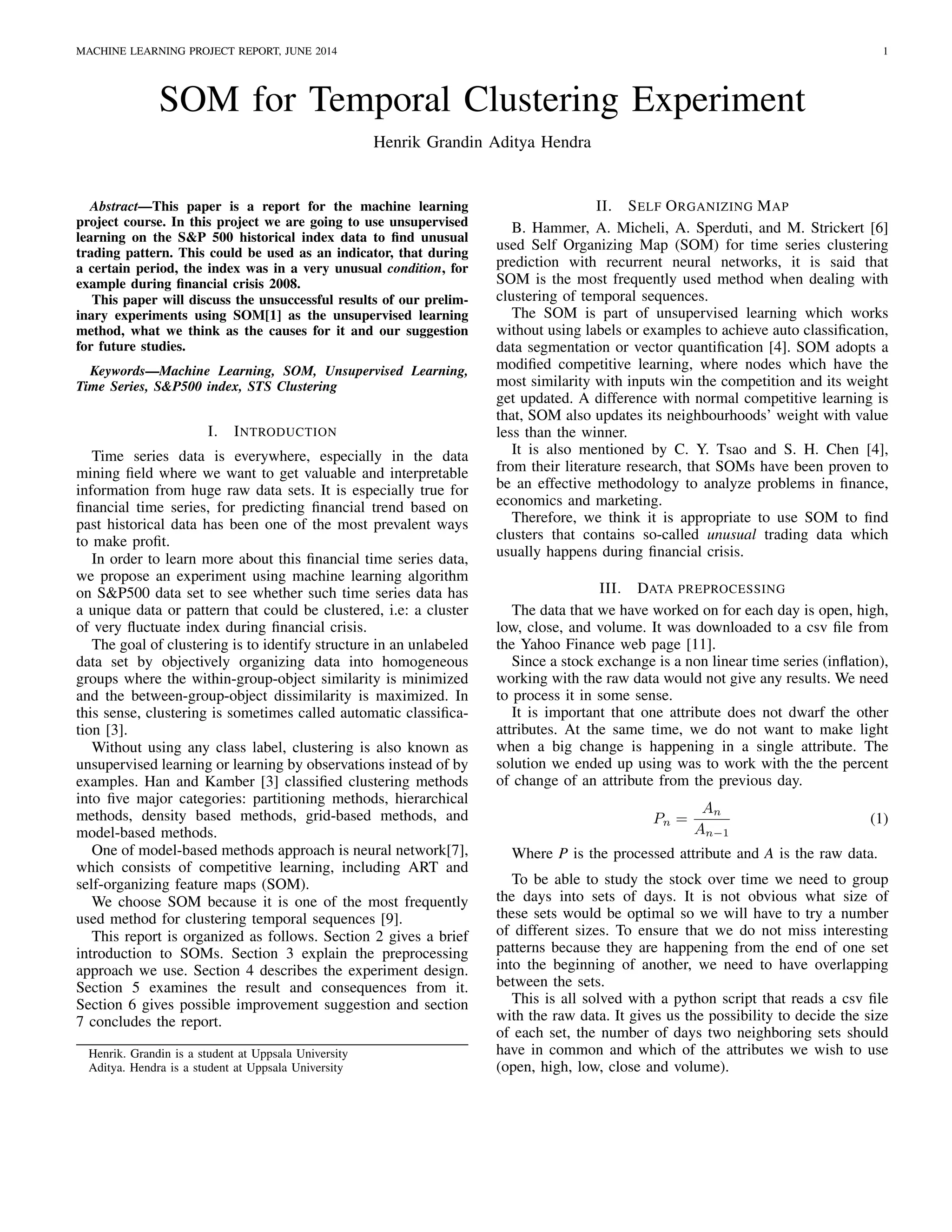 Machine Learning Project Report Pdf