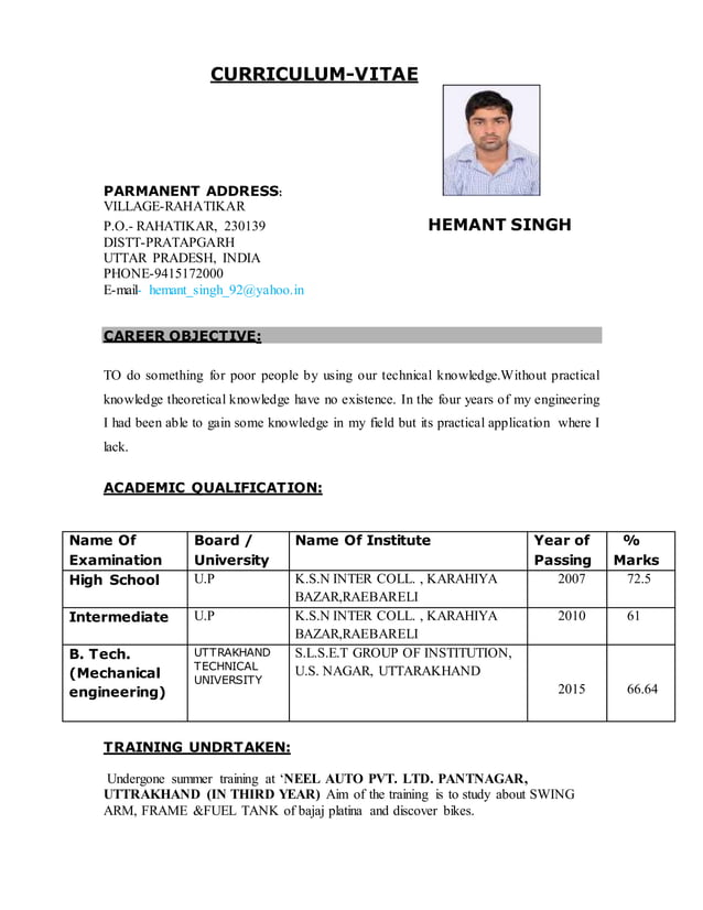 hemant cv | DOCX