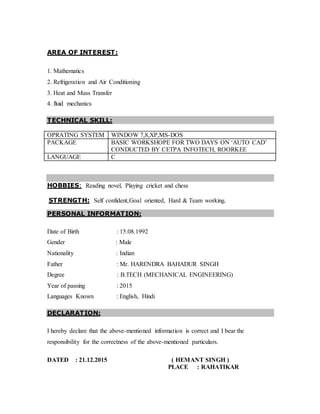 hemant cv | DOCX