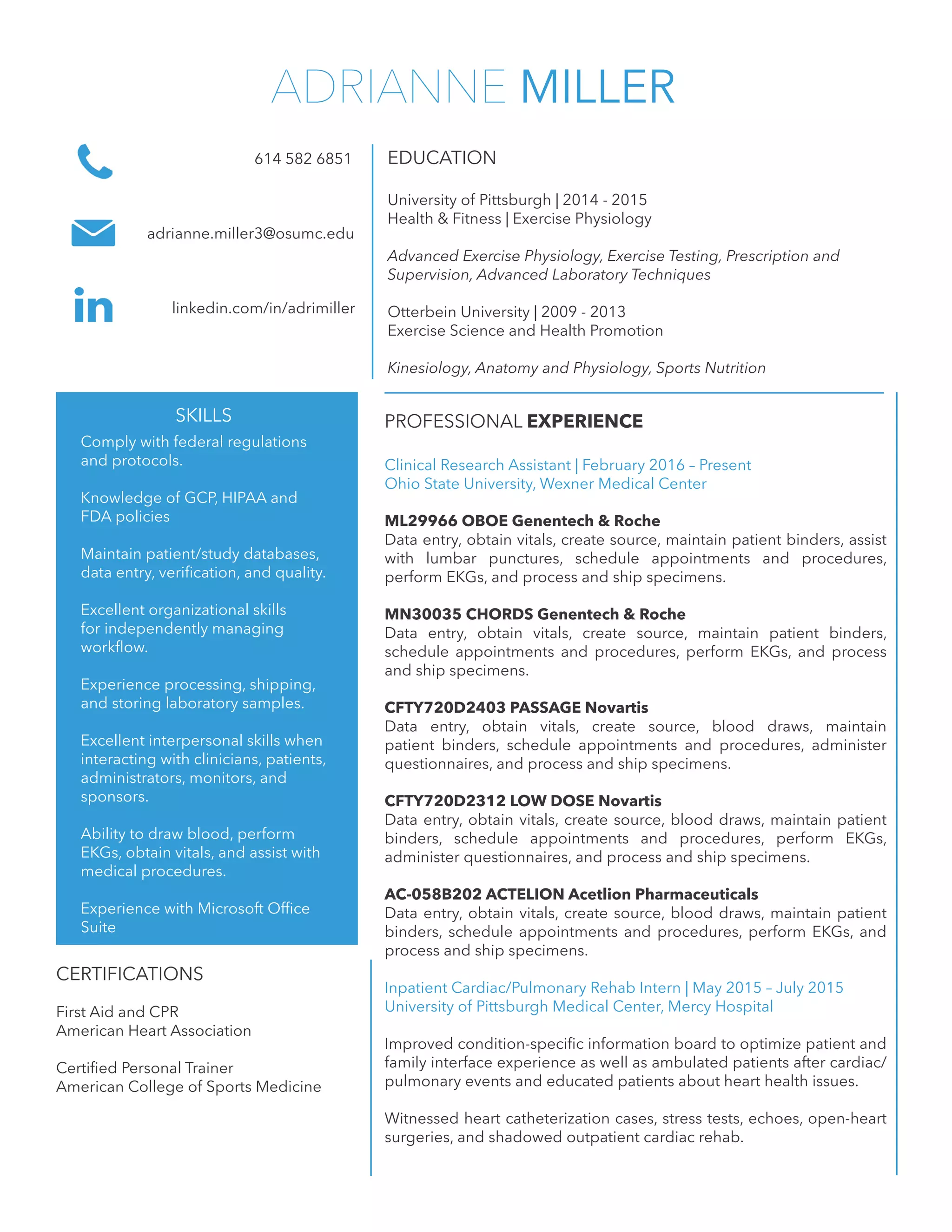 Adrianne Miller, Resume | PDF