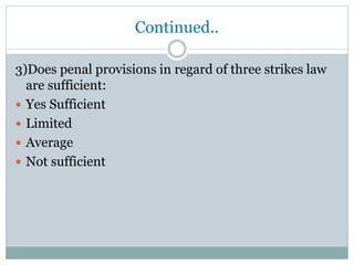 RM Presentation on three strikes law | PPT