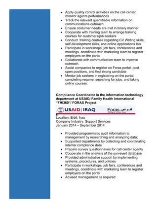 C.v Ari Sulayman Yassin Update 9 7 15 | PDF | Job Market | Economy