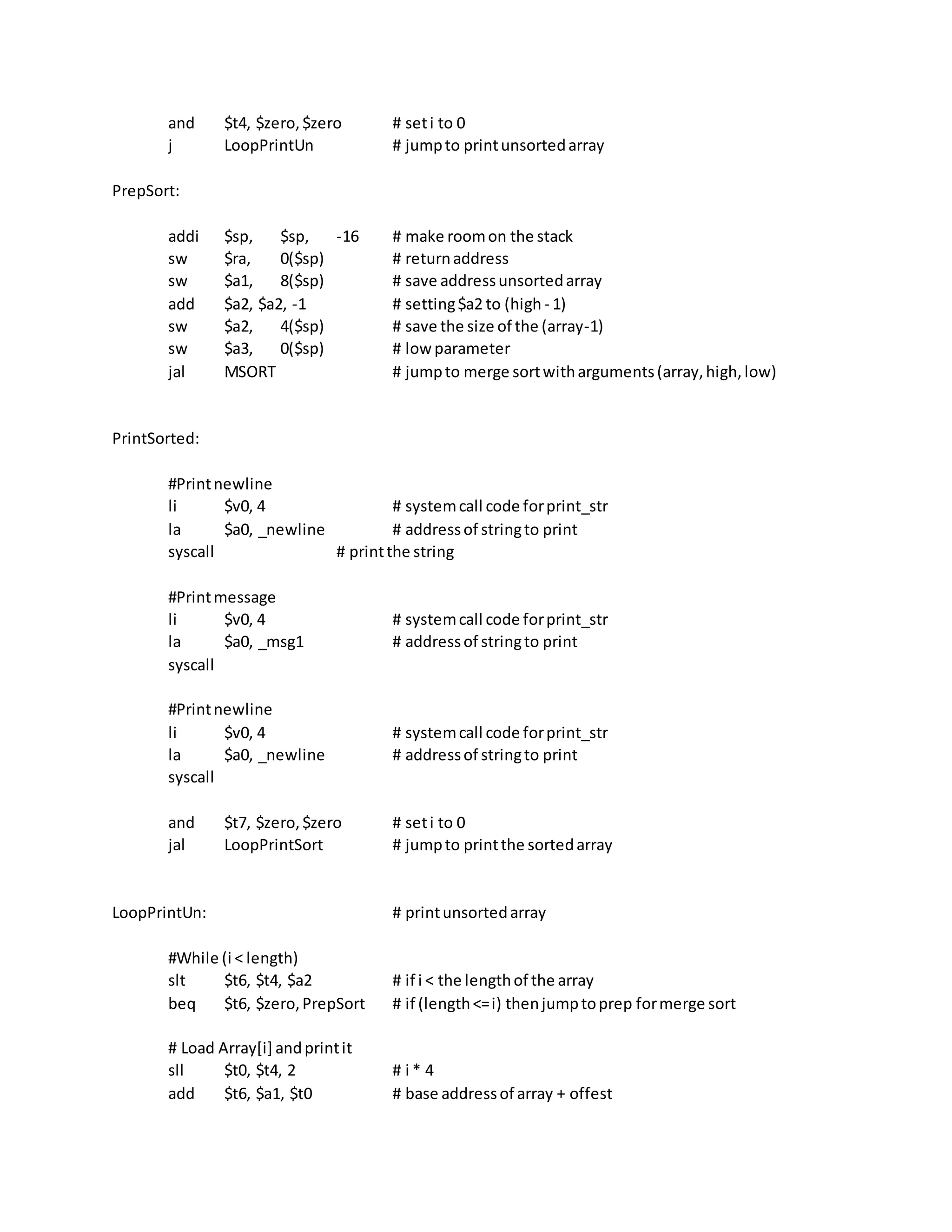 Mips Merge Sort Pdf 