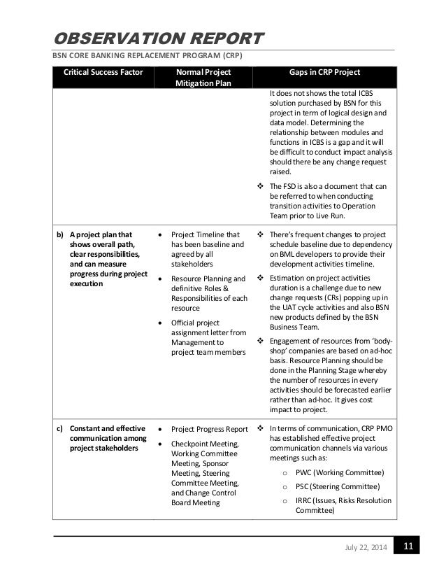 Observation Report-CRP-22July-2014