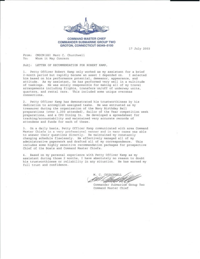 CMC Letter of Recommendation