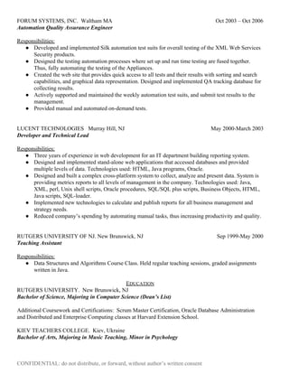 ResumeofTatyanaYatsunov | PDF