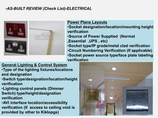 AS-BUILT CHECKINGREPORT | PPTX