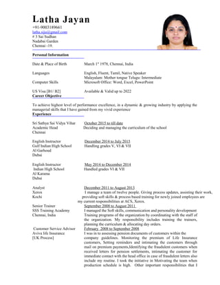 LATHA UPDATED RESUME new | PDF