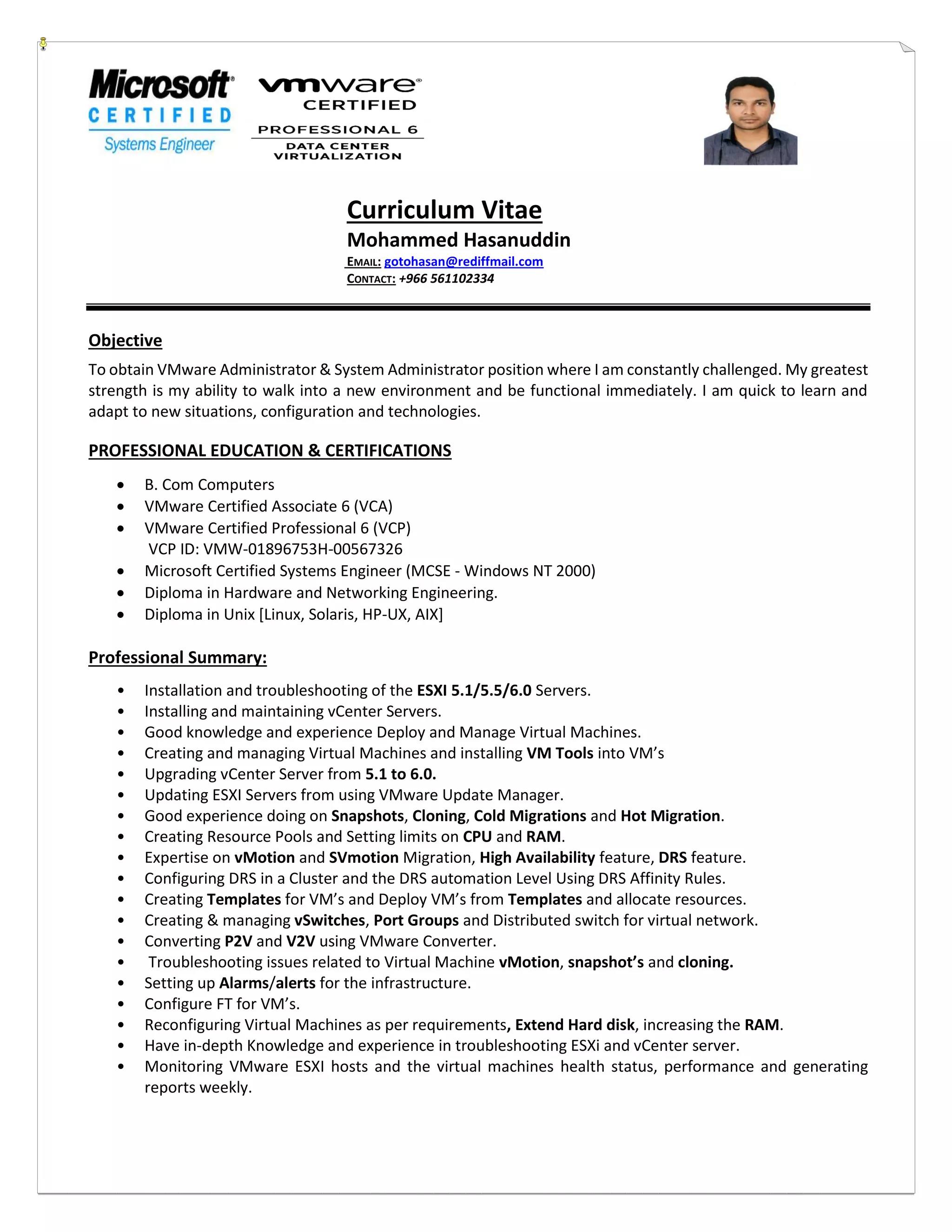 VMware_CV | PDF