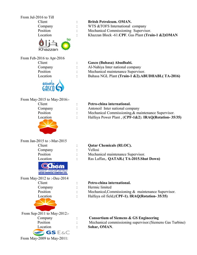 Mechanical Maintenance Supervisor CV mechanical-maintenance-supervisor-cv