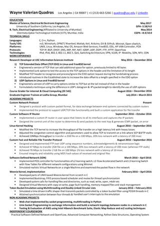 Wayne Quadros-Resume | PDF | Computer Networking | Computing