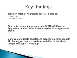 Women, Alcohol and Aggression | PPT