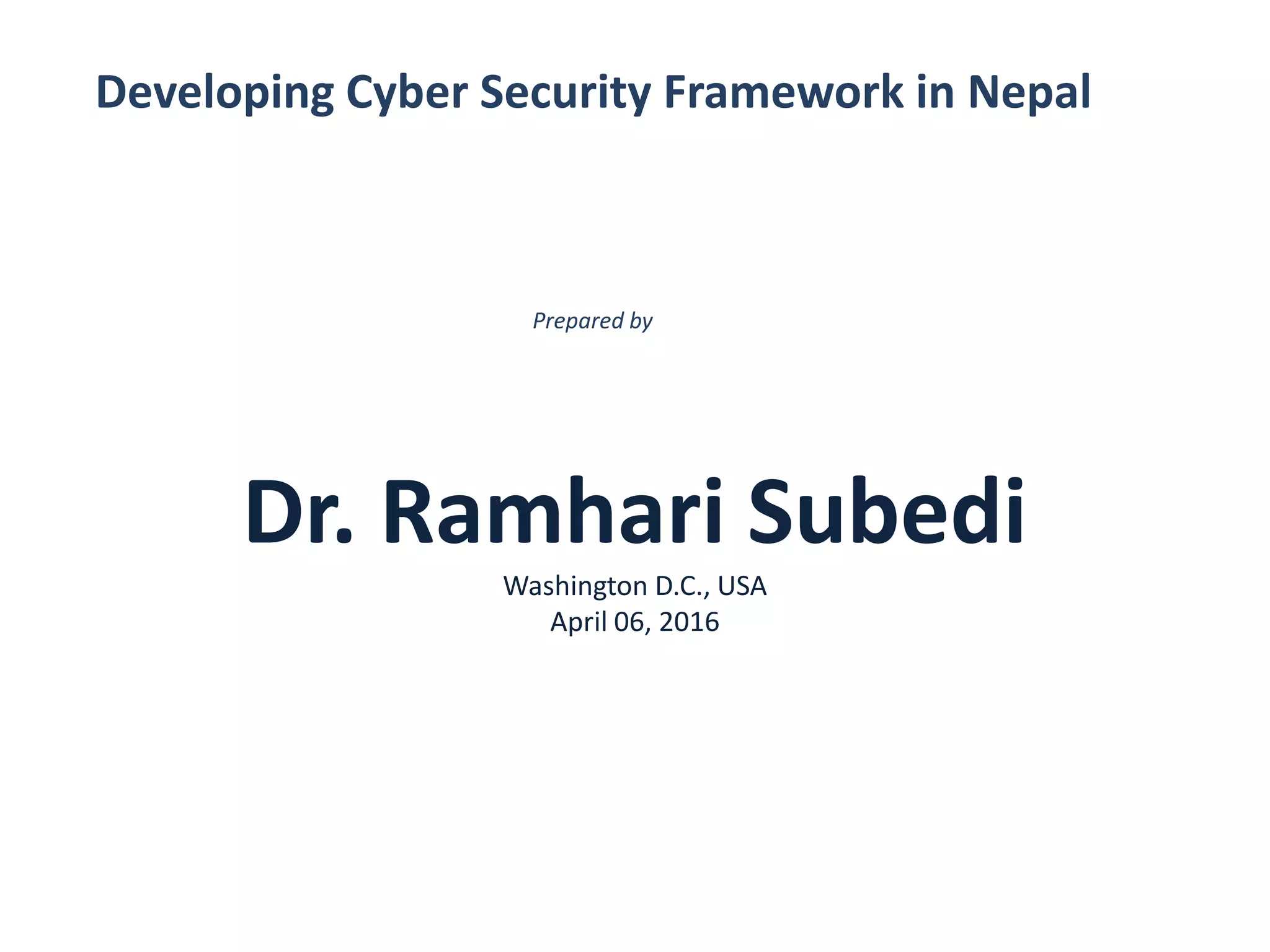 Cyber Security of Nepal - Press Release | PPTX