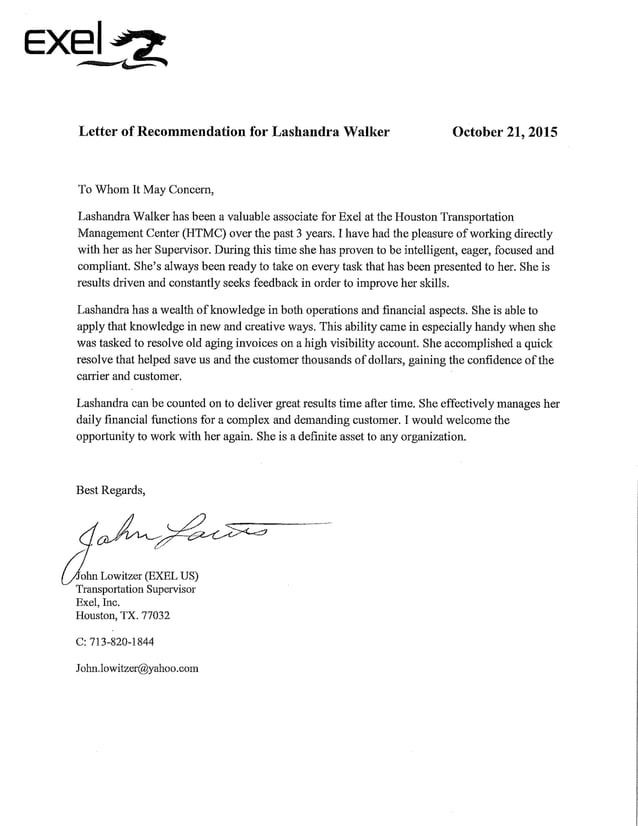 Lashandra Walker Rec Letter