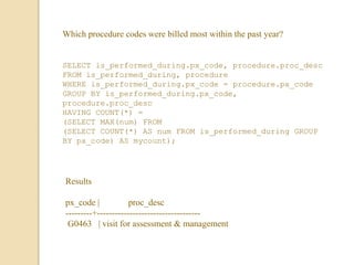 Medical Billing Database | PPTX