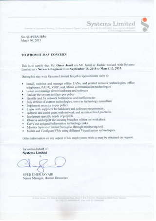 SL Experience Letter | PDF