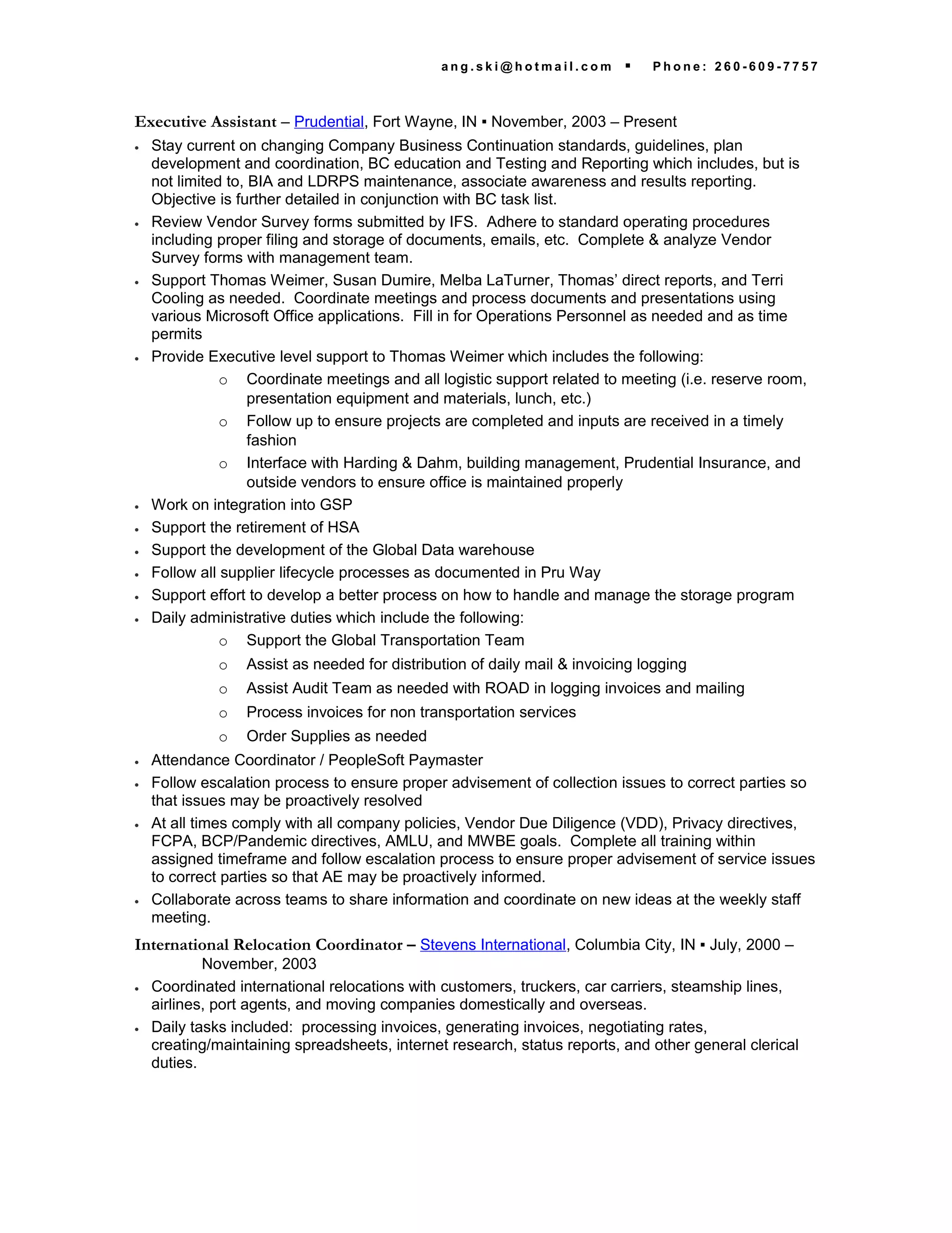 Angela Anderson Resume 2014 | DOC