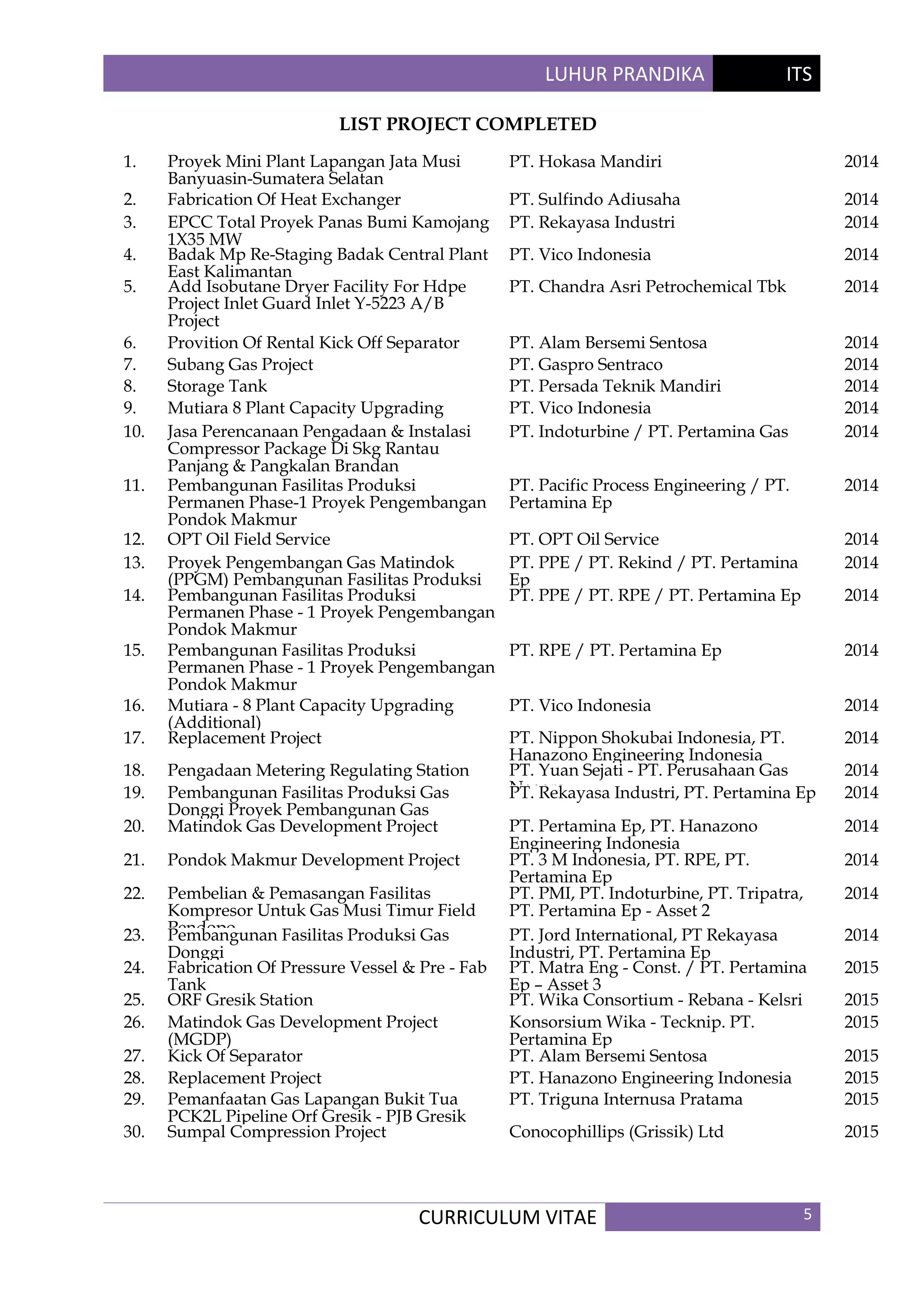 CV - Luhur Prandika newest | PDF | Business | Business and Finance