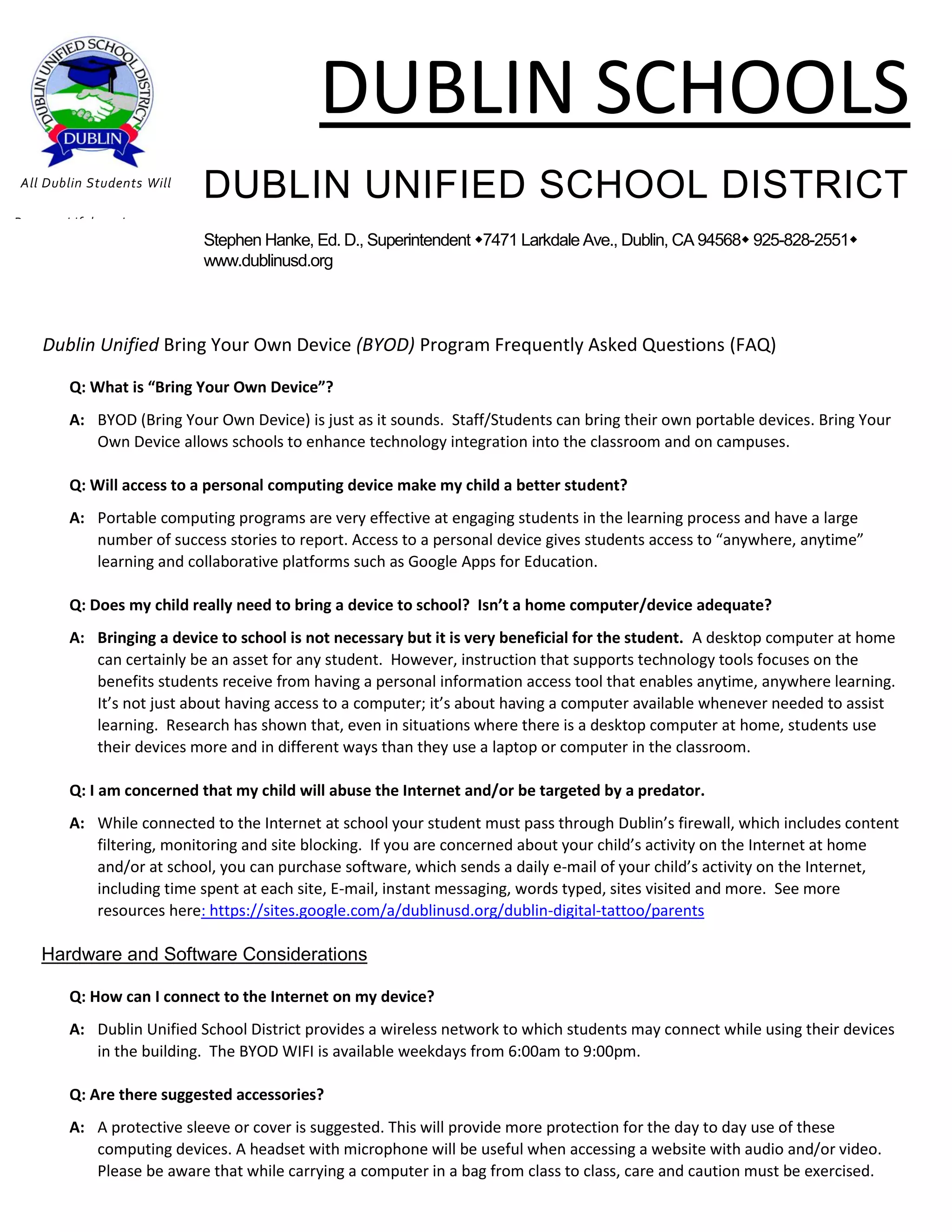 DUSD_BYOD_FAQ | PDF