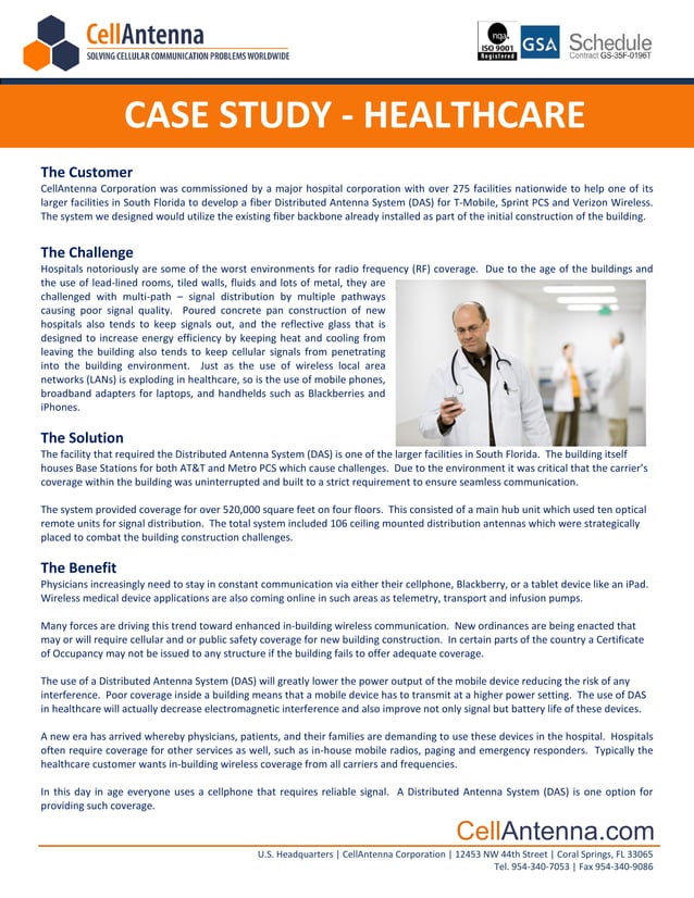 Healthcare Case Study | PDF | Telecommunications Industry | Industries