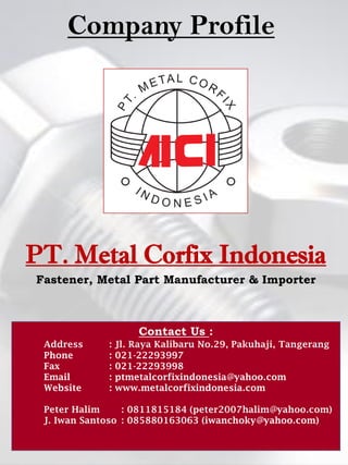 Company Profile PT. Metal Corfix Indonesia | PDF