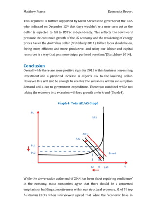 Current Austrlian Economic Trends and 2015 Predictions | PDF