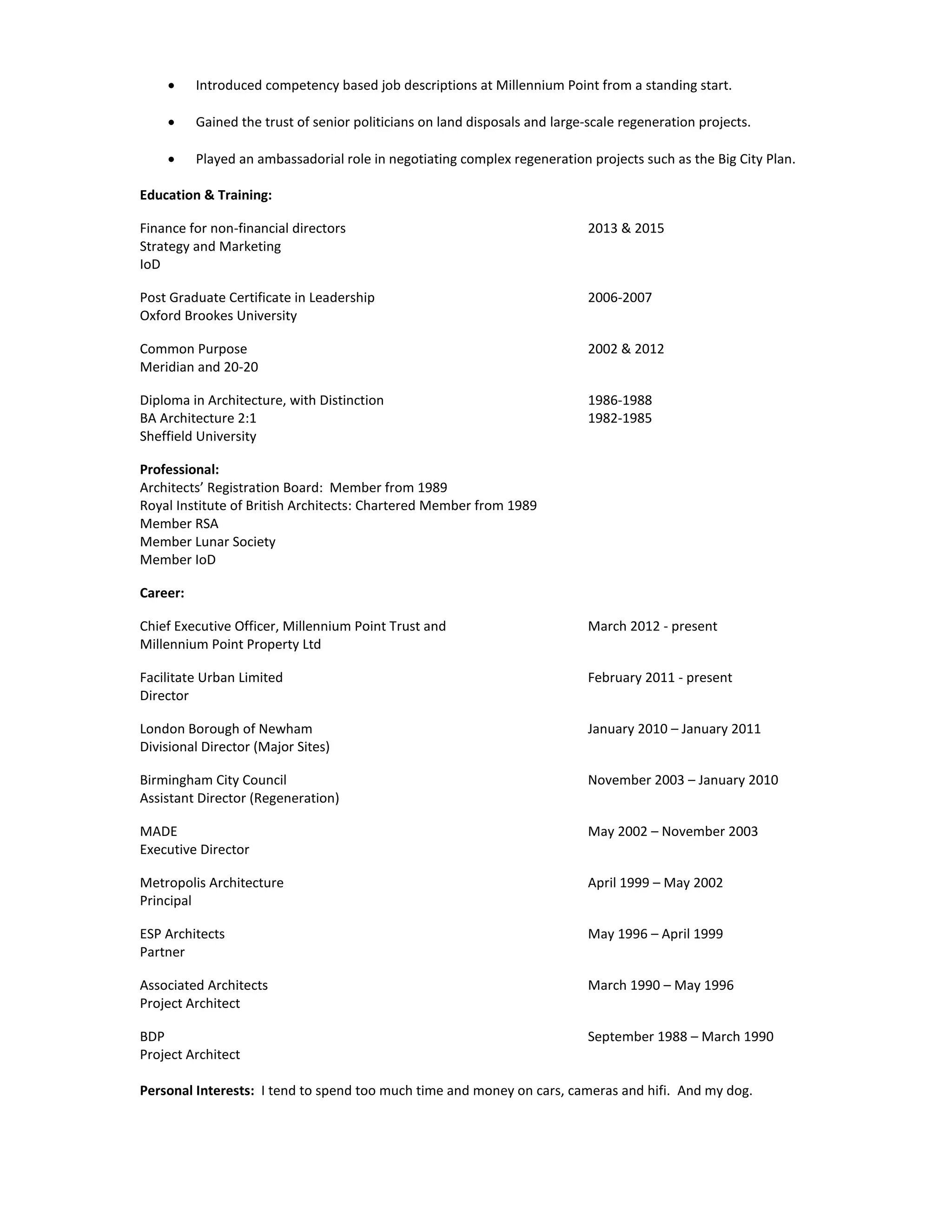 Philip Singleton CV September 2015 LinkedIn | PDF