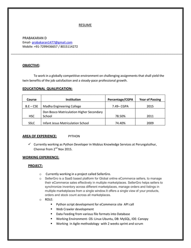 prabakaran resume_feb2416 | PDF