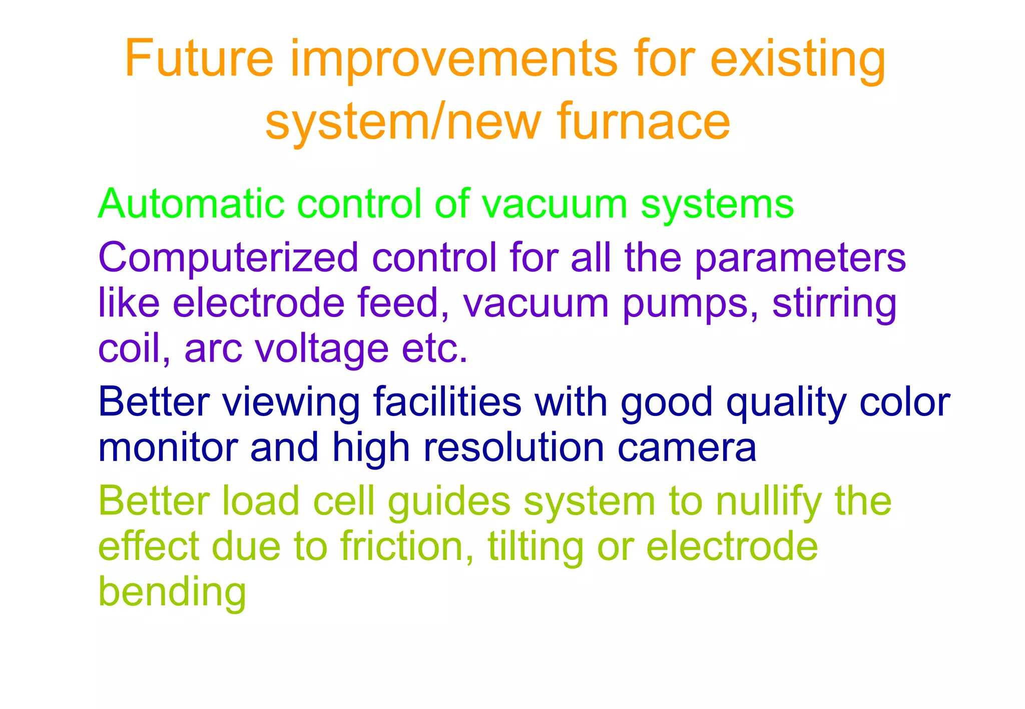Vacuum Arc Remelting Furnaces In Midhani Ppt