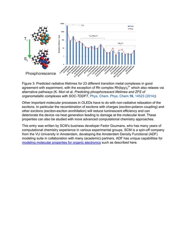 Modeling molecular properties for OLED materials | PDF