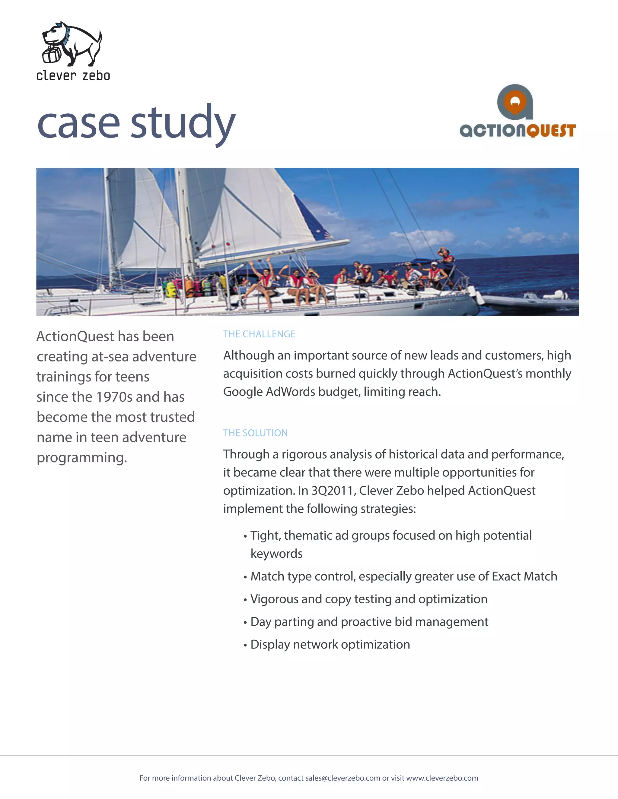 ActionQuest-Case-Study-Clever-Zebo | PDF