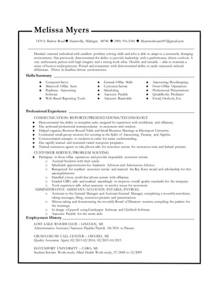 Melissa Myers Resume | DOCX