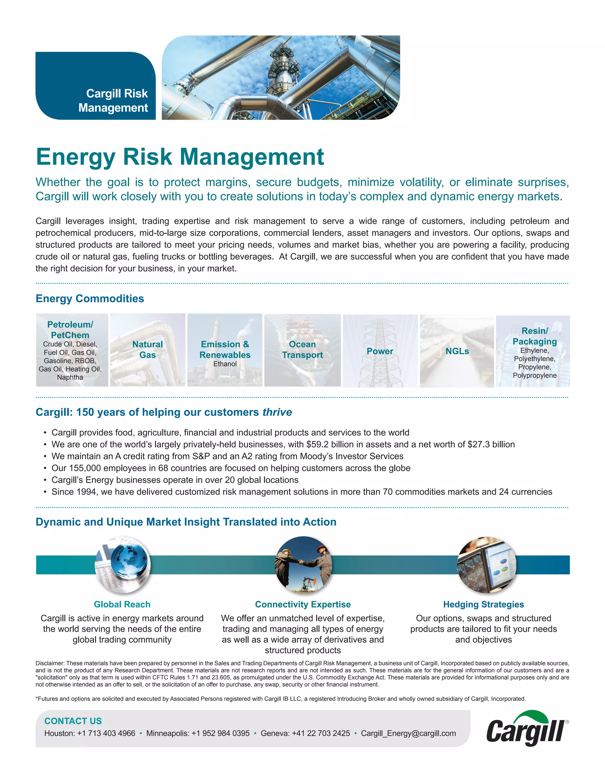CRM-Energy Risk Management Fact Sheet | PDF